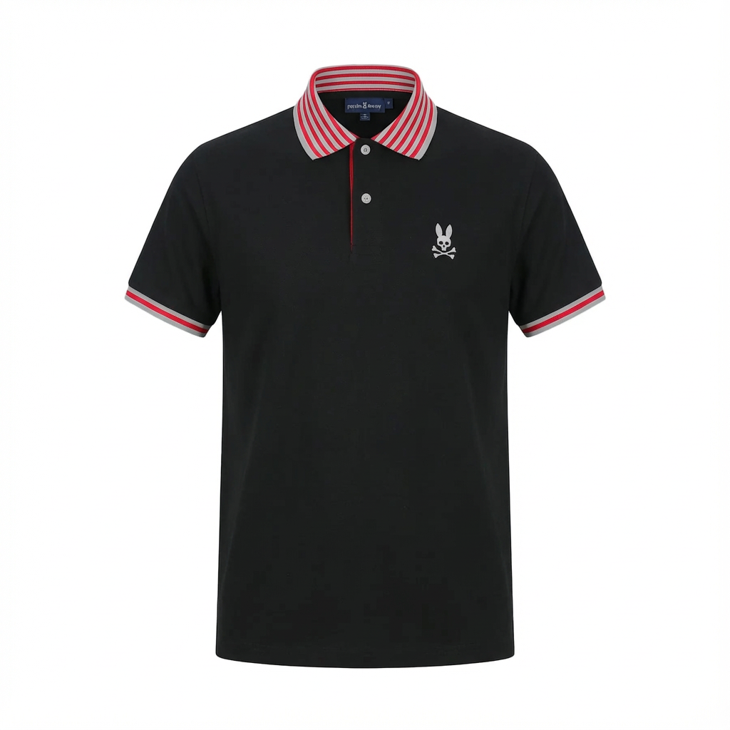 Camiseta # Polo Negro Premium para Hombre | JDC