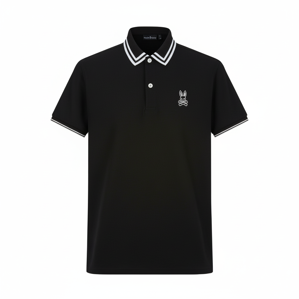 Camiseta 22361# Tipo Polo Negra Para Hombre – JDC LUXURY STORE